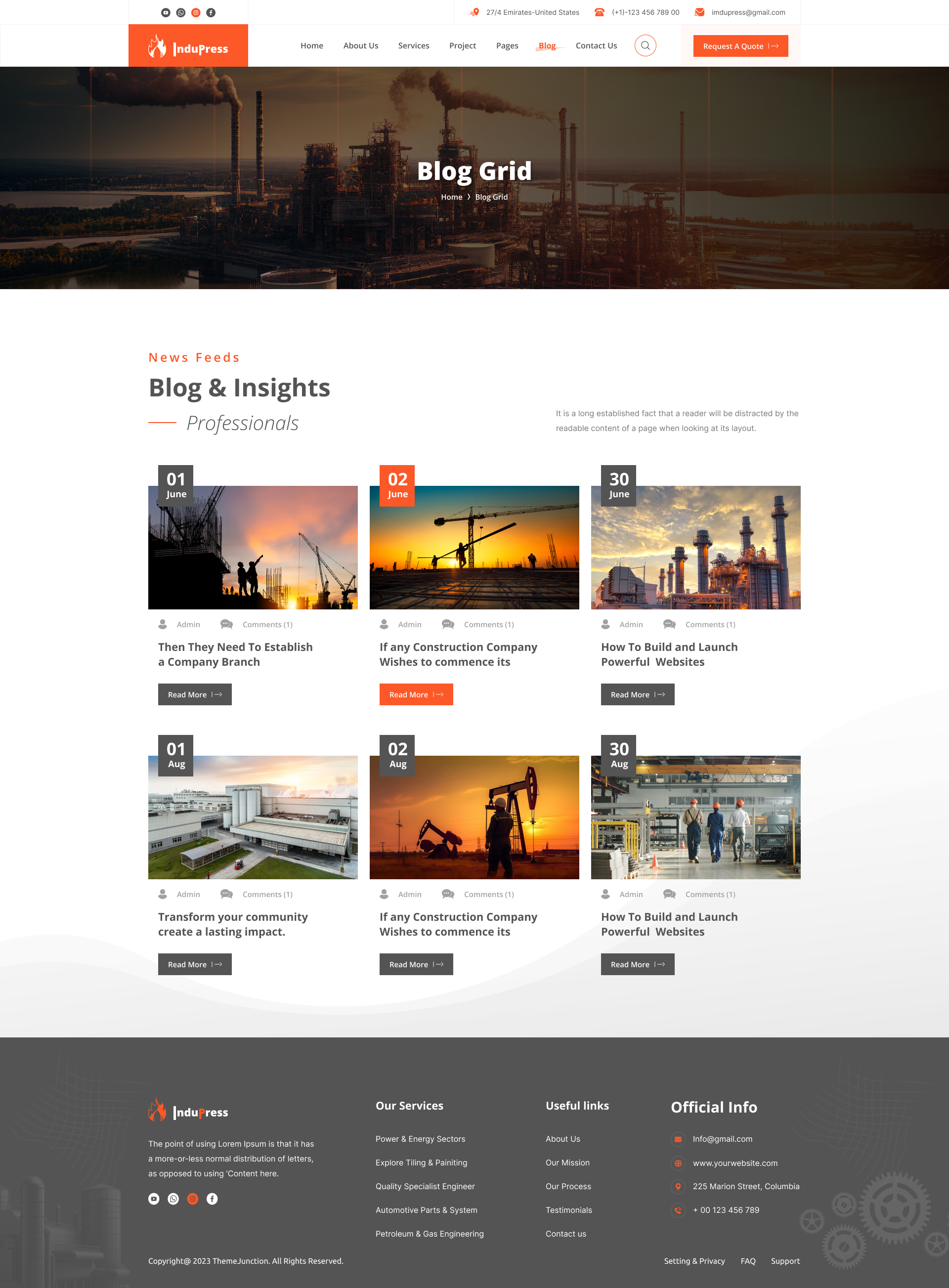InduPress - Industry & Factory Figma Template by Theme-Junction | ThemeForest